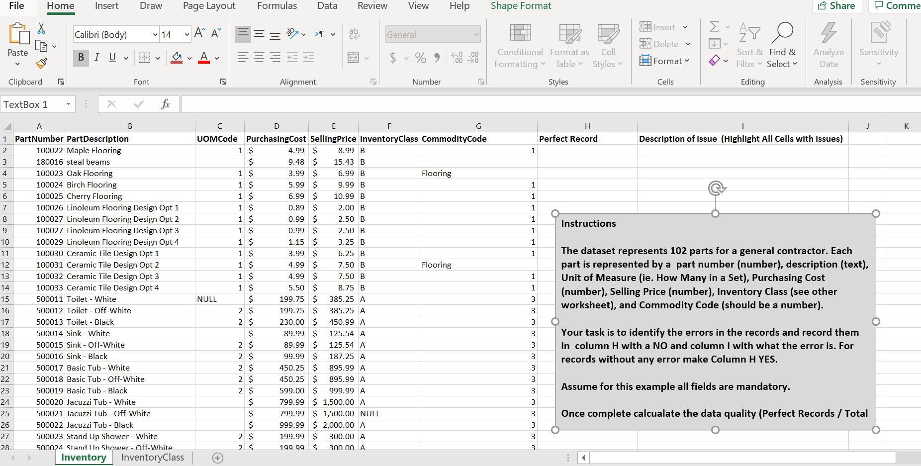 Solved File Home Home Insert Draw Page Layout Formulas Data | Chegg.com