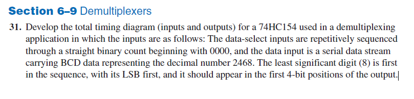 Solved Section 6-9 Demultiplexers 31. Develop the total | Chegg.com
