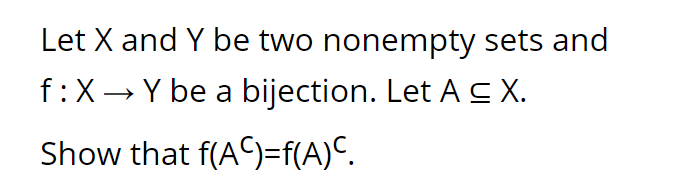 Solved Let X and Y be two nonempty sets and f: XY be a | Chegg.com
