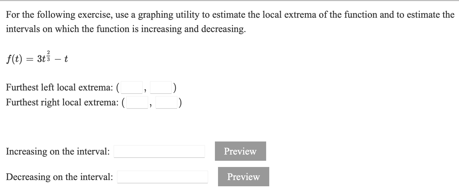 Solved For the following exercise, use a graphing utility to | Chegg.com