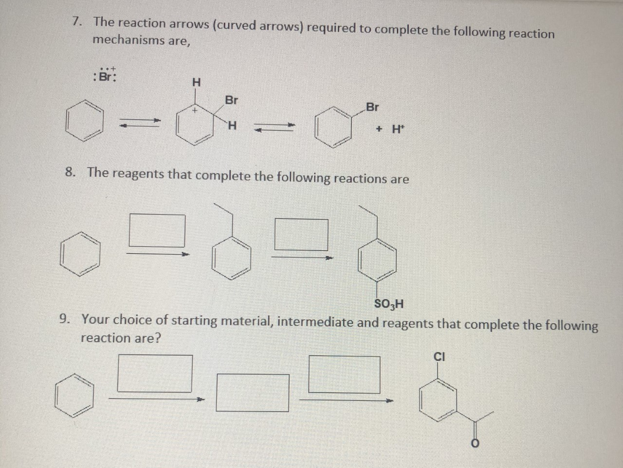 Solved 7. The reaction arrows (curved arrows) required to | Chegg.com