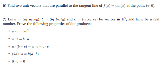 Solved 6) Find two unit vectors that are parallel to the | Chegg.com
