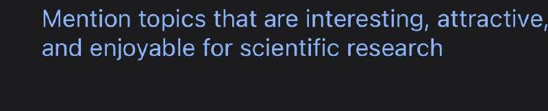 Solved Mention topics that are interesting, attractive, and | Chegg.com