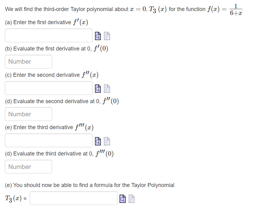 Solved We will find the third-order Taylor polynomial about | Chegg.com