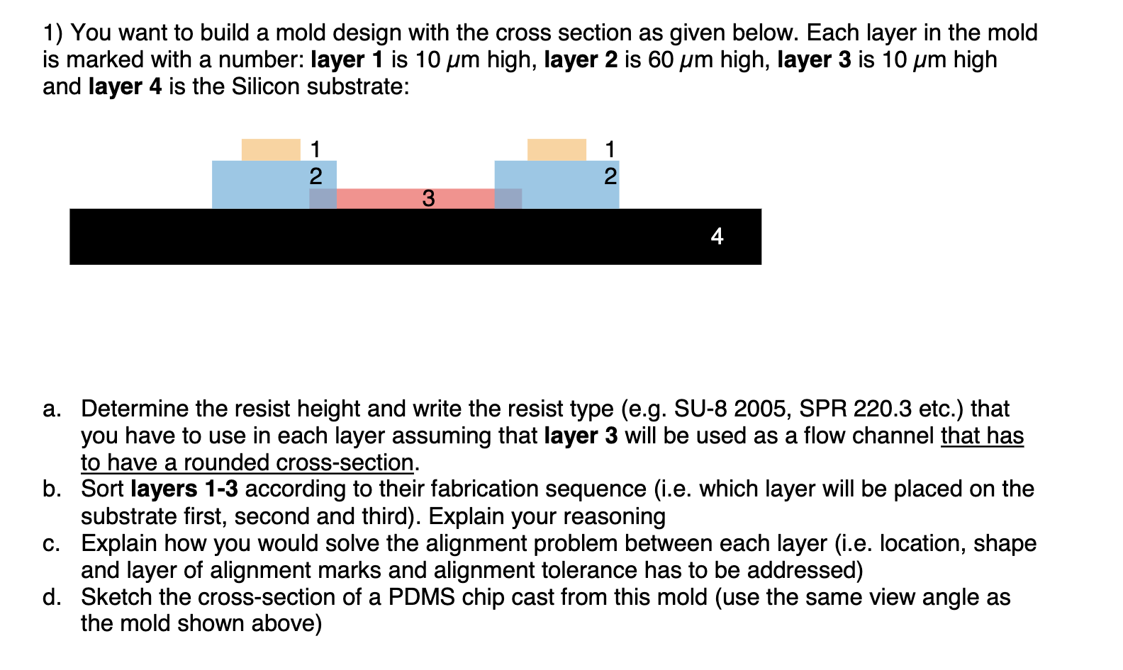 You want to build a mold design with the cross | Chegg.com