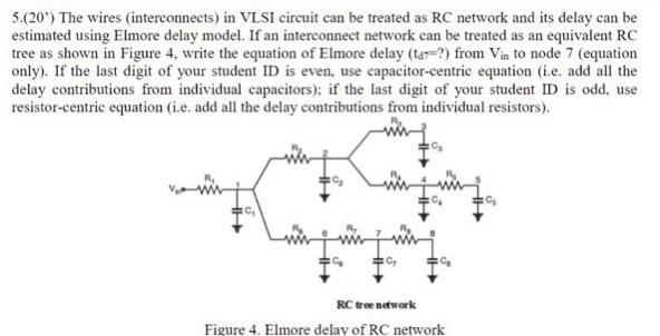 Solved 5.(20) The wires (interconnects) in VLSI circuit can | Chegg.com