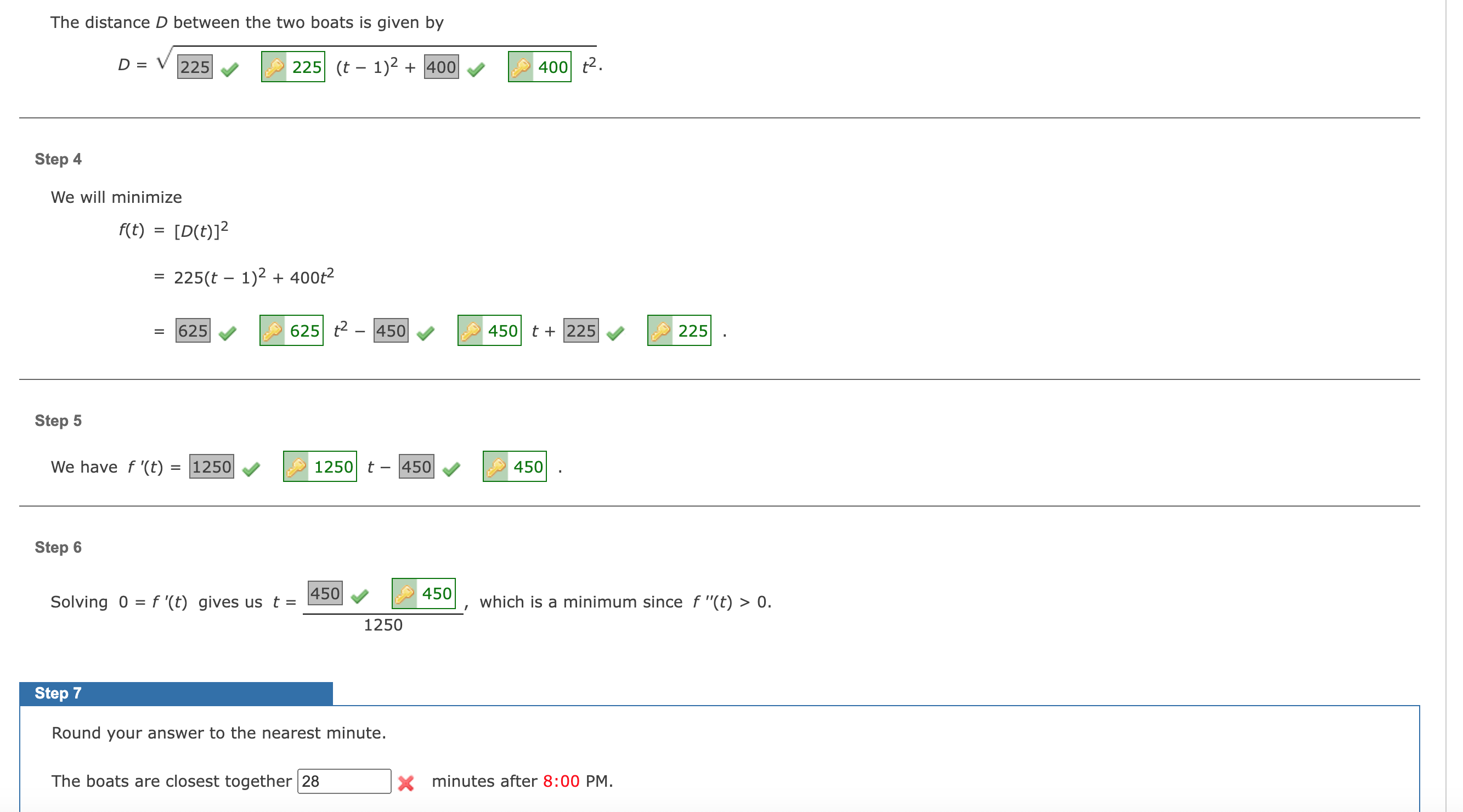 The distance D between the two boats is given by | Chegg.com