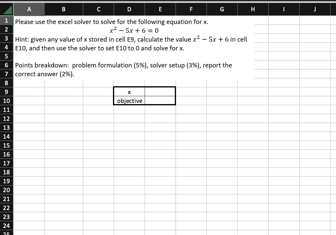 Solved Please use the excel solver to solve for the | Chegg.com