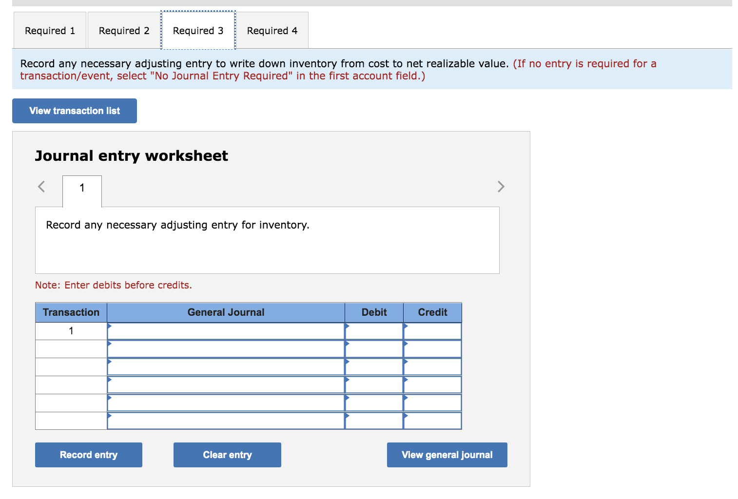 Solved Problem 6-4A (Algo) Report inventory using lower of | Chegg.com