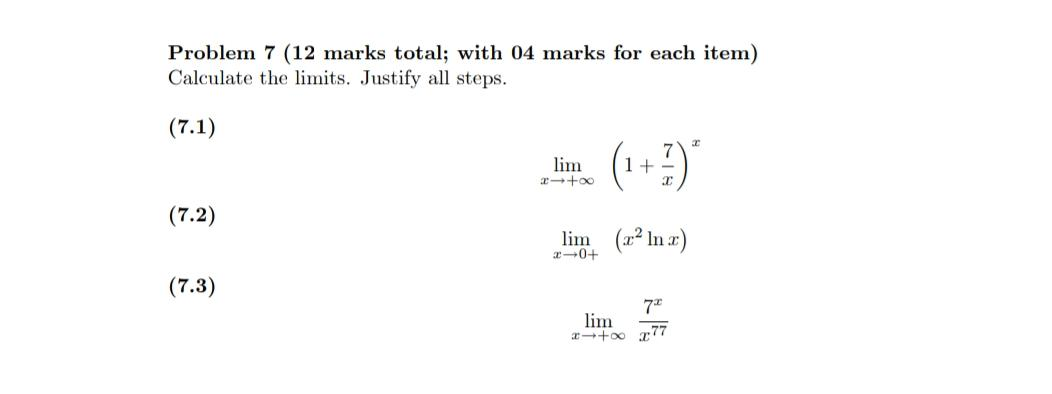 Solved Problem 7 (12 marks total; with 04 marks for each | Chegg.com