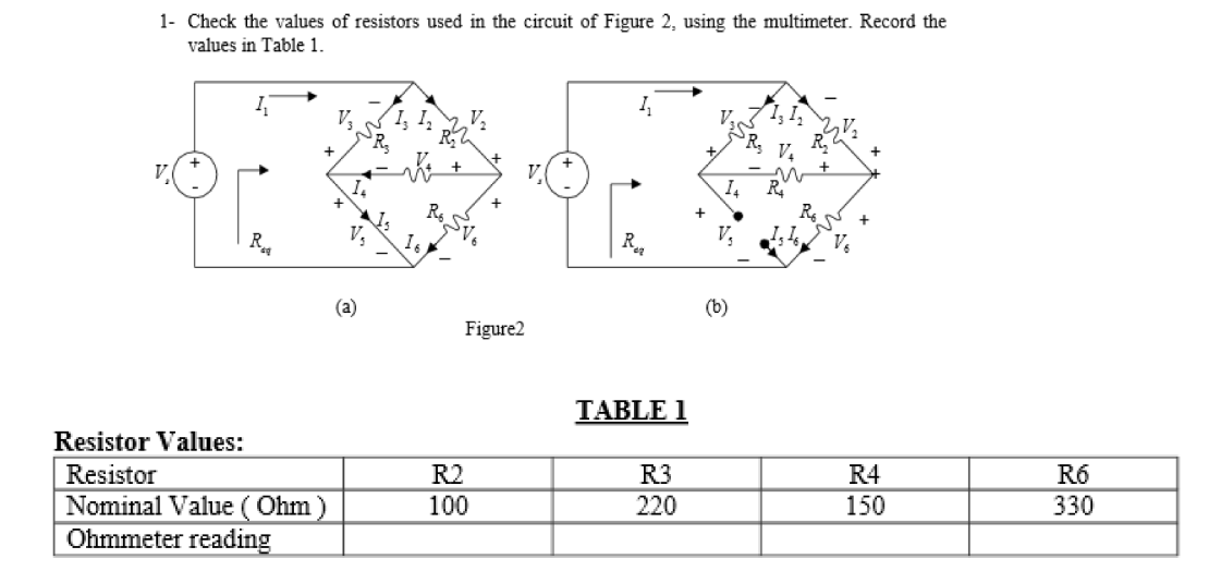 1- Check the values of resistors used in the circuit | Chegg.com