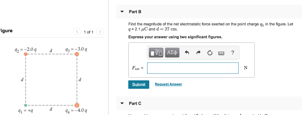 Solved Find the magnitude of the net electrostatic force | Chegg.com