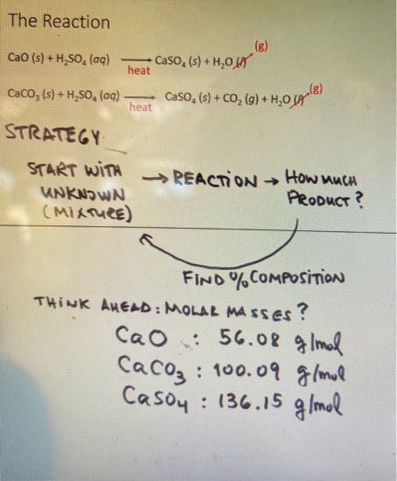 An Analysis of a Mixture of CaO and CaCO3 MATERIALS: | Chegg.com