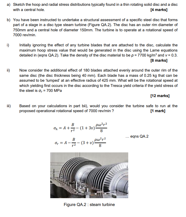 Solved a) Sketch the hoop and radial stress distributions | Chegg.com