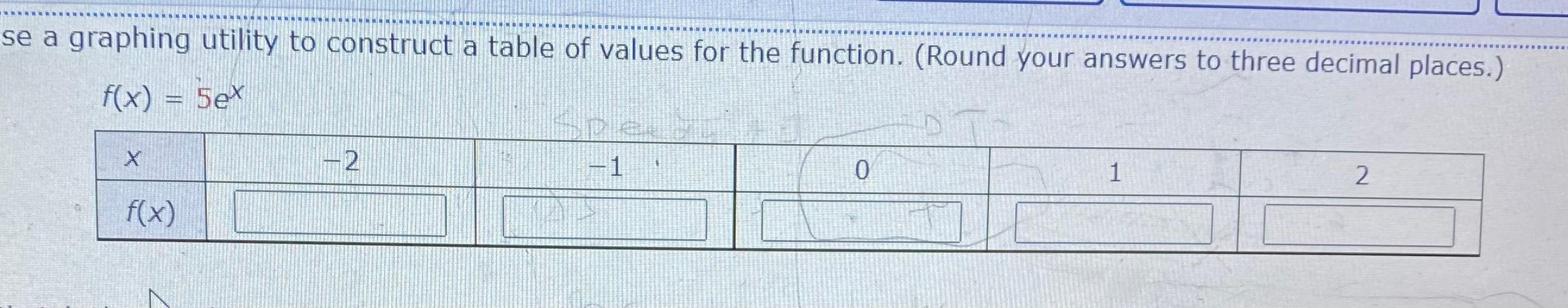 Solved a graphing utility to construct a table of values for | Chegg.com