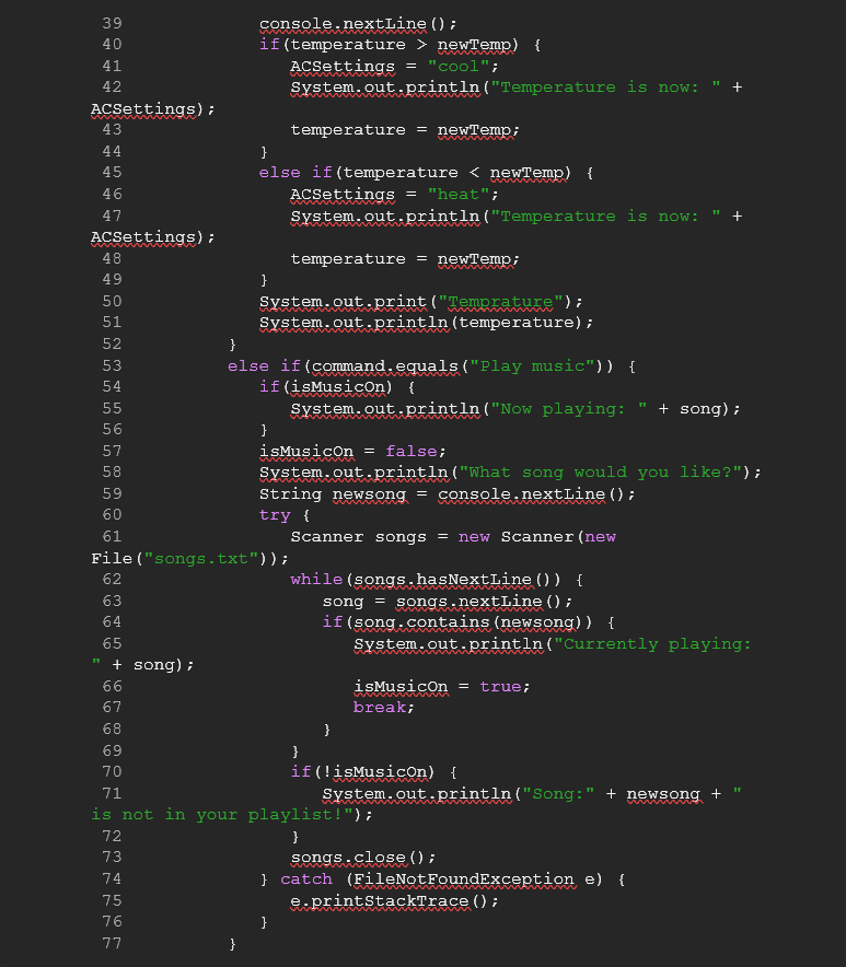 Solved Programming Assignment 2 - Smart Home continued You | Chegg.com