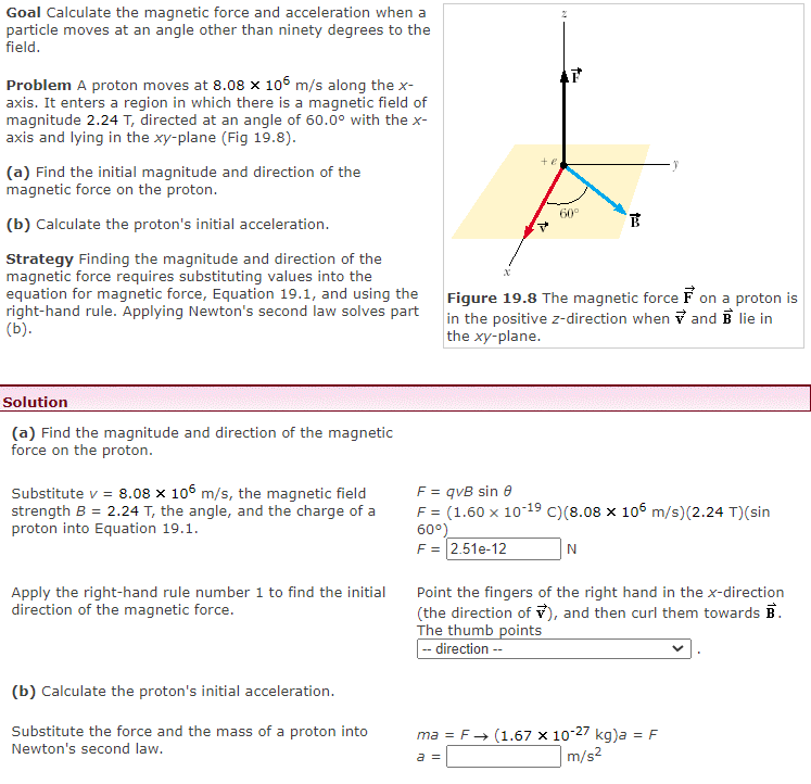Solved Goal Calculate the magnetic force and acceleration | Chegg.com