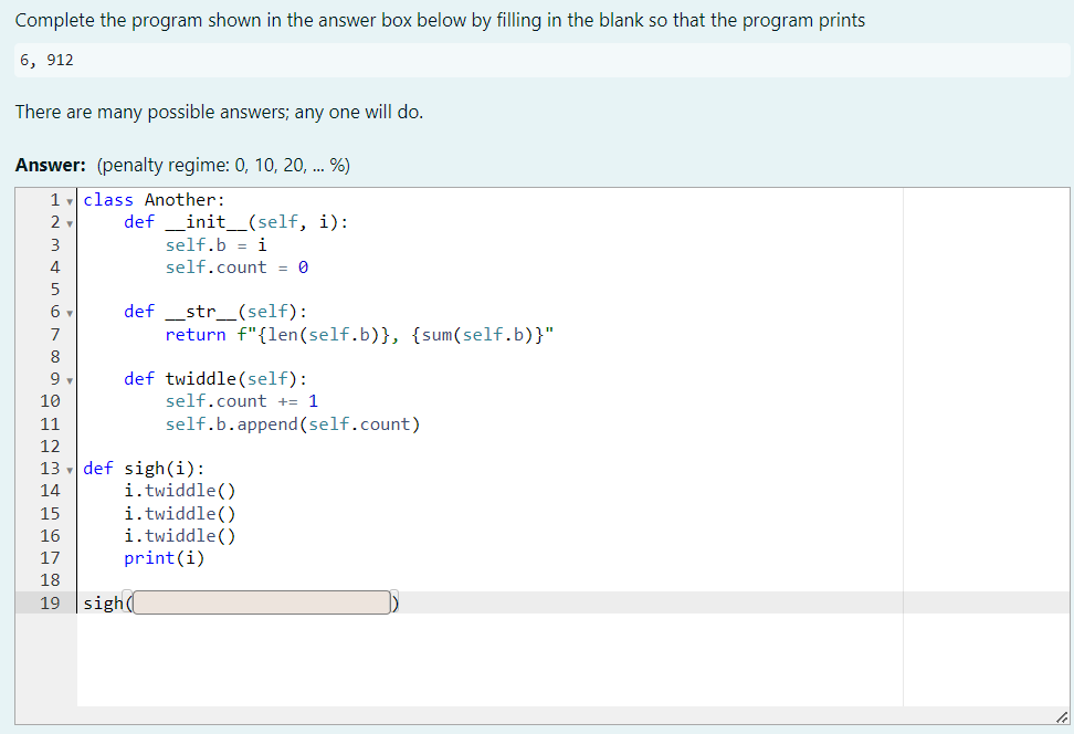 Solved nplete the program shown in the answer box below by | Chegg.com