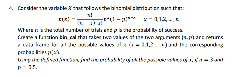 Solved Consider the variable X that follows the binomial | Chegg.com