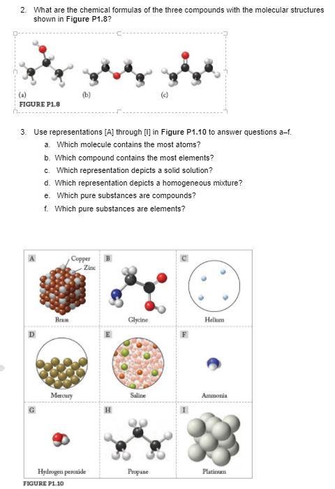 Solved 2. What are the chemical formulas of the three | Chegg.com