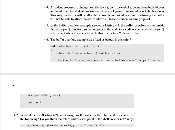 4.4. A student proposes to change how the stack | Chegg.com