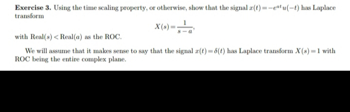 Solved Exercise 3. Using the time scaling property, or | Chegg.com