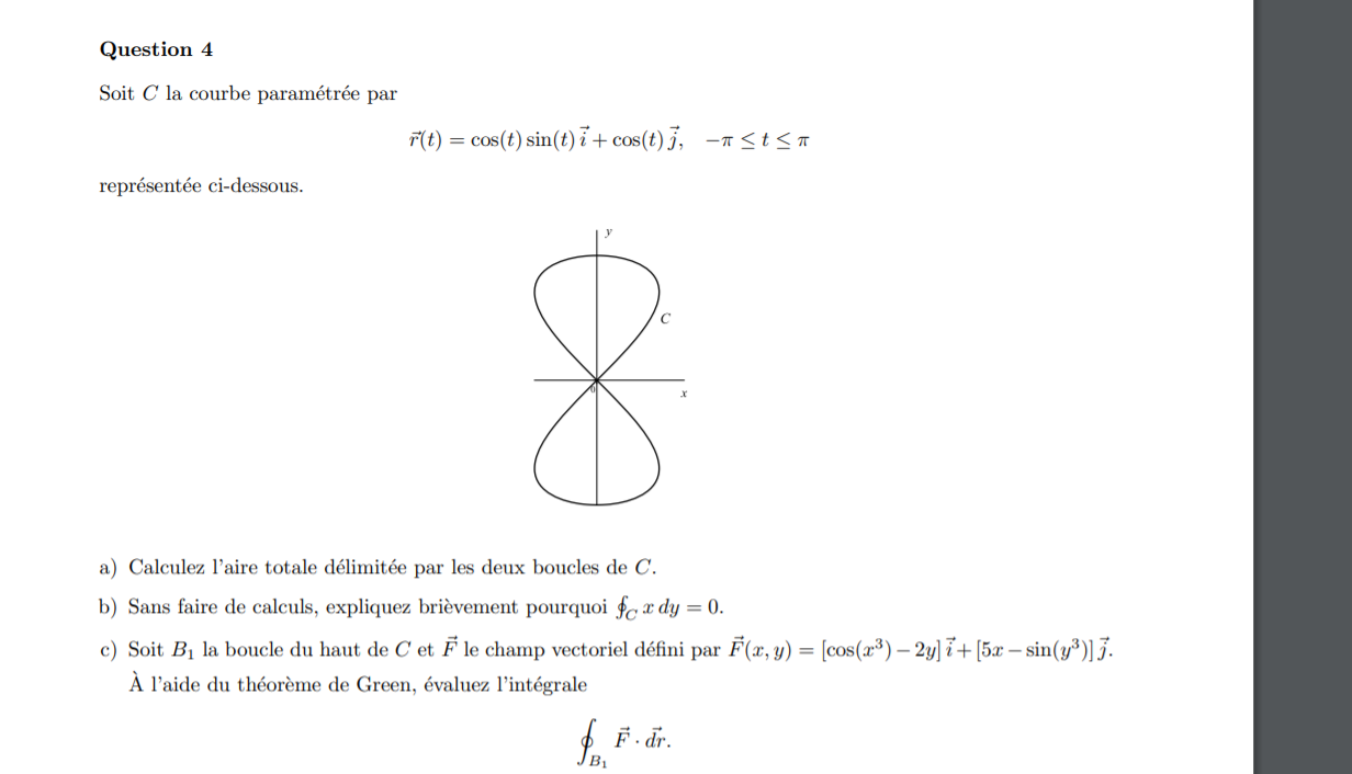 Solved traduction : Let C be the curve parameterized by | Chegg.com