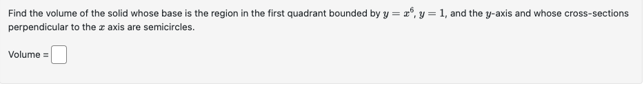 Solved Find the volume of the solid whose base is the region | Chegg.com