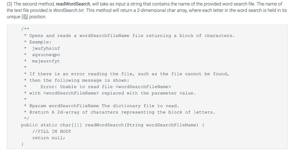 11.8 Ch 11 Program, Part 1: Animal Word Search This | Chegg.com