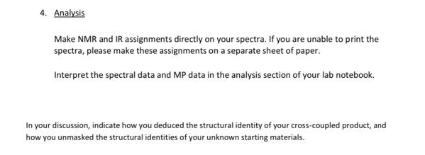 4. Analysis Make NMR and IR assignments directly on | Chegg.com