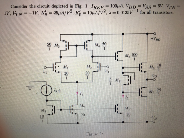 Consider the circuit depicted in Fig. 1. IREF#100??, | Chegg.com