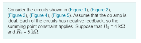 Solved Consider the circuits shown in (Figure 1), (Figure | Chegg.com