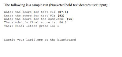 Solved In this lab you are to write a program that | Chegg.com