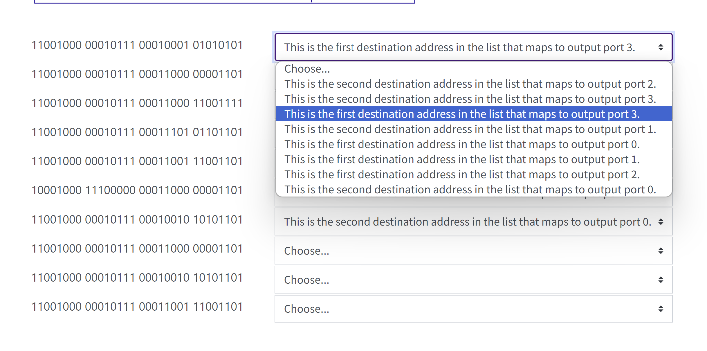 Solved 4.2-4. Longest prefix matching. Consider the | Chegg.com