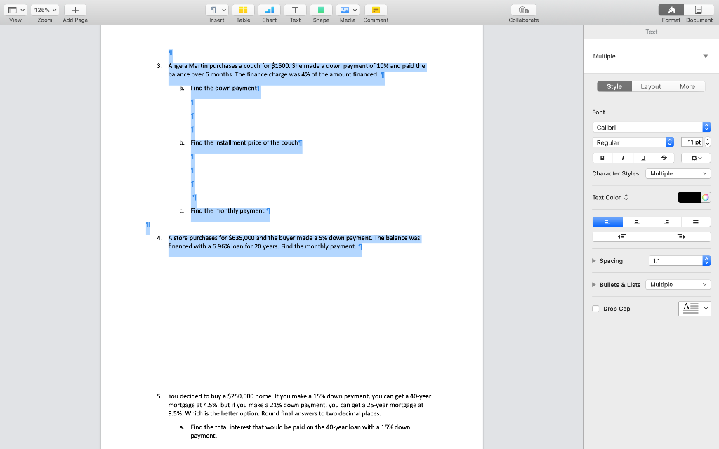 Solved T 125% Zoom + Add Page Tv Insert HI Table View Chart | Chegg.com