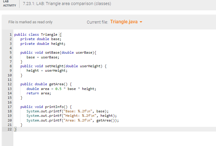 Solved LAB ACTIVITY File is marked as read only 2 1 public | Chegg.com