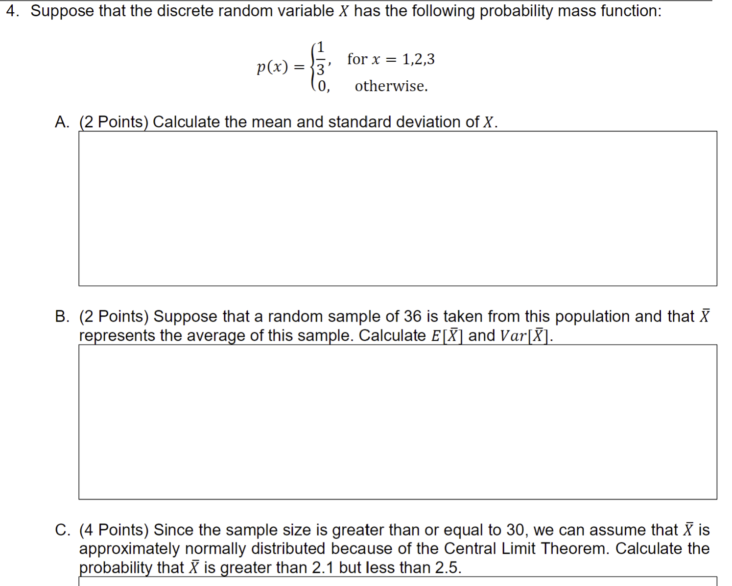 Solved Suppose that the discrete random variable x ﻿has the | Chegg.com