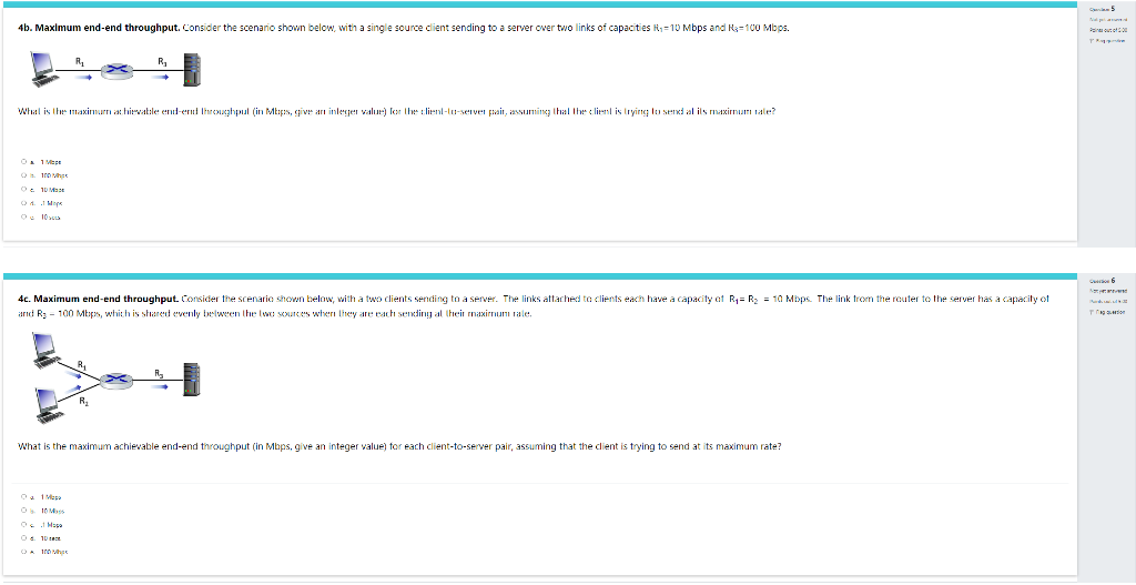 4b. Maximum end-end throughput. Consider the scenario | Chegg.com