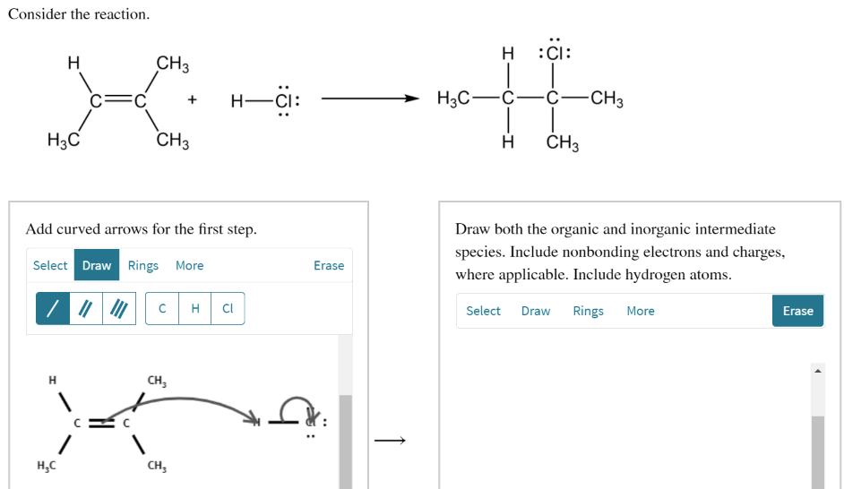 Solved Consider the reaction. H Н. :ci: CH3 H-CI: : | Chegg.com
