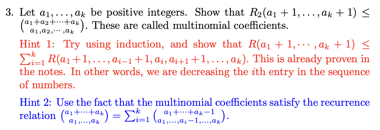 Solved Let a1,dots,ak ﻿be positive integers. Show that | Chegg.com