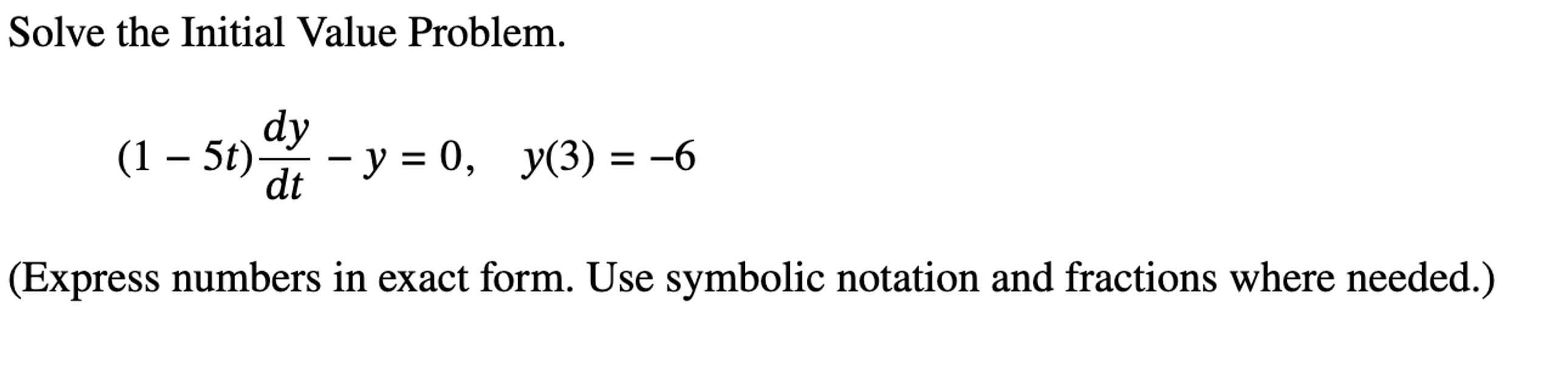 Solved Solve the Initial Value | Chegg.com