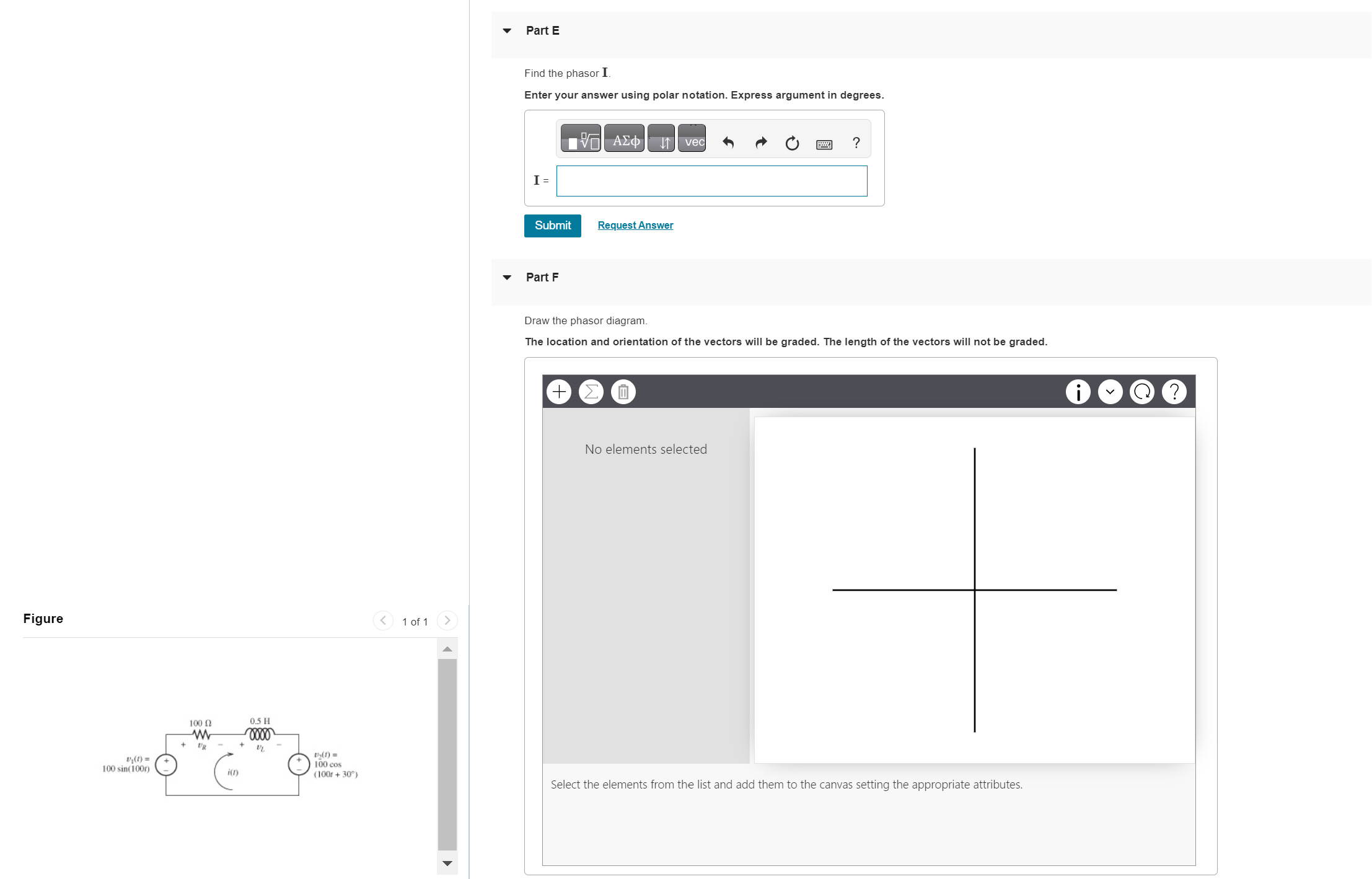 Solved Find the phasor V1. Enter your answer using polar | Chegg.com