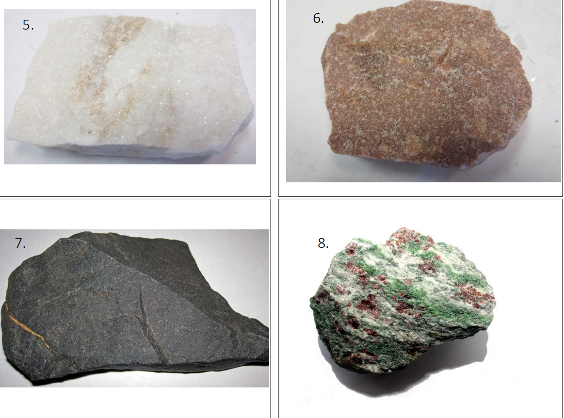 Solved Using the diagnostic chart, identify the metamorphic | Chegg.com