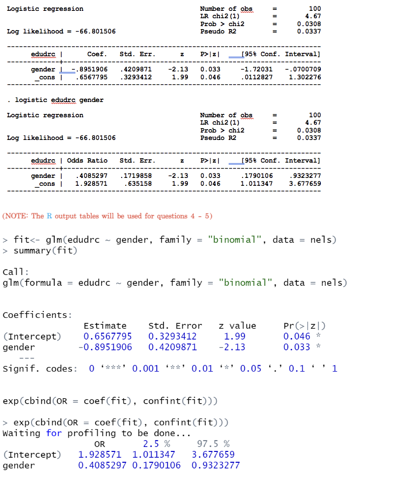 Solved In the example below we are using a logistic | Chegg.com
