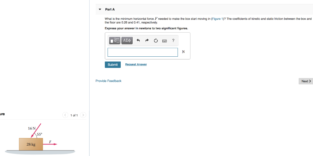 Solved Part A What is the minimum horizontal force F needed | Chegg.com