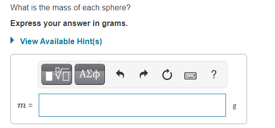 Solved Two small spheres are shown in the diagram below. | Chegg.com