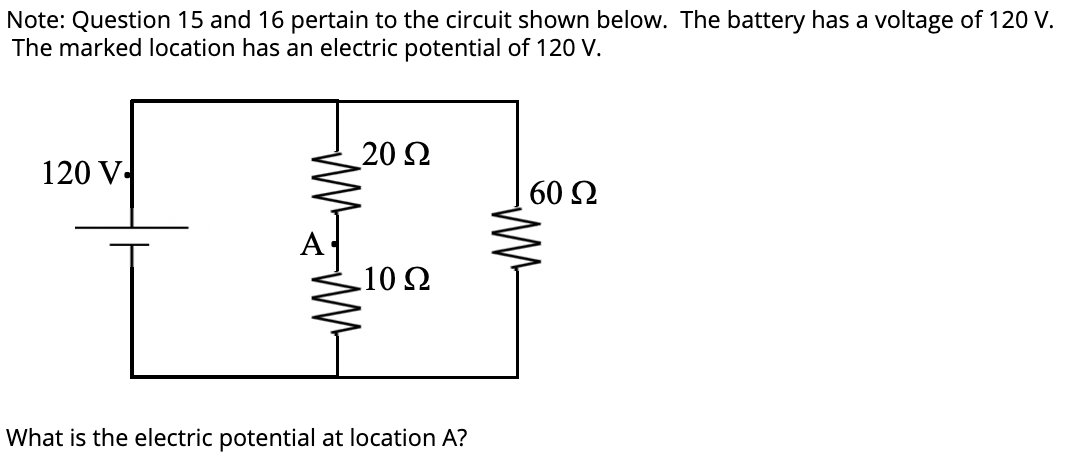Solved Note: Question 15 and 16 pertain to the circuit shown | Chegg.com
