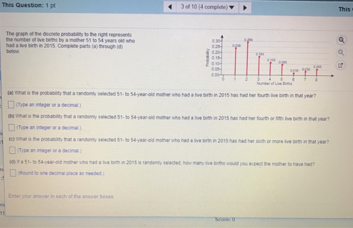 Solved This Question: 1 pt 3 of 10 (4 complete) This The | Chegg.com