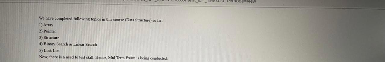 Solved Write A C Program To Implement Binary Search And 2101