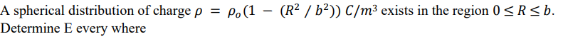 Solved A spherical distribution of charge | Chegg.com